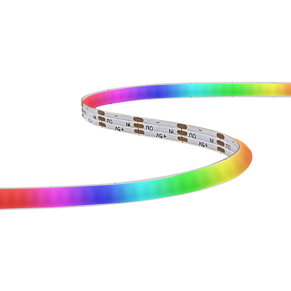5mm COB RGB Pixel LED Strip DC 5V 12V Individually Addressable WS2812B ...